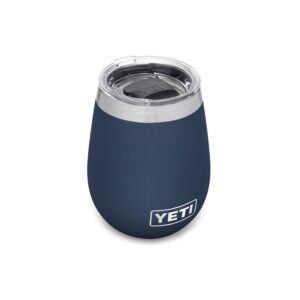 yeti rambler 10 oz wine tumbler, vacuum insulated, stainless steel with magslider lid, navy