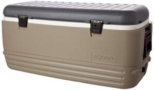 igloo sportsman 120qt rugged ice retention cooler, sandstone