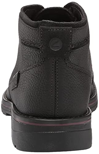 Clarks Men's Morris Peak Waterproof Chukka Boot, Black Tumbled Leather, 9