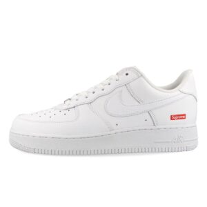 nike mens air force 1 low cu9225 100 supreme - mini box logo white - size 10