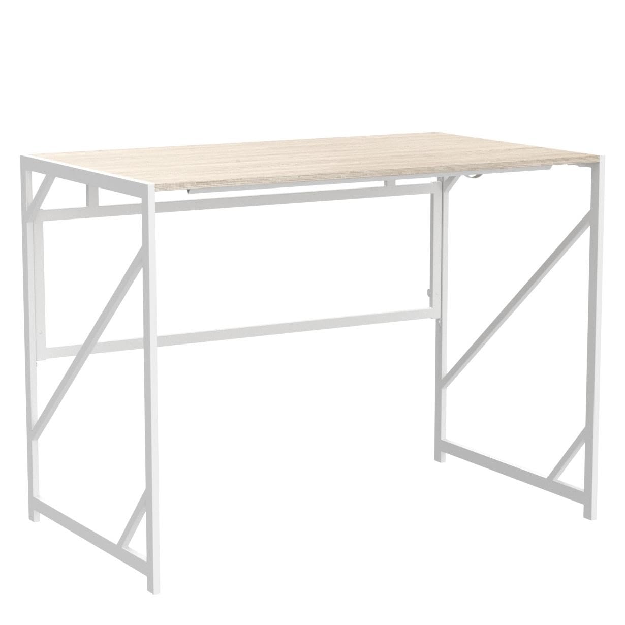 Elephance Folding Desk Writing Computer Desk for Home Office, No-Assembly Study Office Desk Foldable Table for Small Spaces