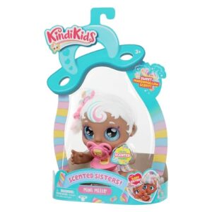 Kindi Kids Scented Sisters 6.5" Doll and 2 Accessories - Mini Mello Includes 1x Baby Doll, 1x Shopkin Rib, 1x Shopkin Dummy