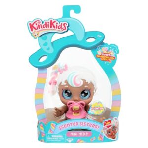 Kindi Kids Scented Sisters 6.5" Doll and 2 Accessories - Mini Mello Includes 1x Baby Doll, 1x Shopkin Rib, 1x Shopkin Dummy