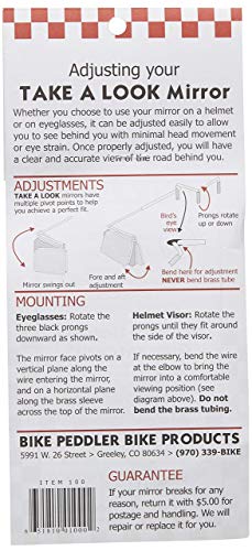 Bike Peddler Take A Look Cycling Eyeglass Mirror (Improved Version Original)