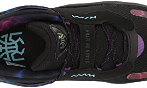 adidas Unisex D.O.N. Issue 3 Basketball Shoe, Black/Bright Cyan/Purple, 11 US Men