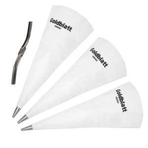 goldblatt 4 pieces tile grout masonry mortar bag set, includes 3 pieces tear puncture resistant grout bag & 1 piece brick jointer for tile installation work