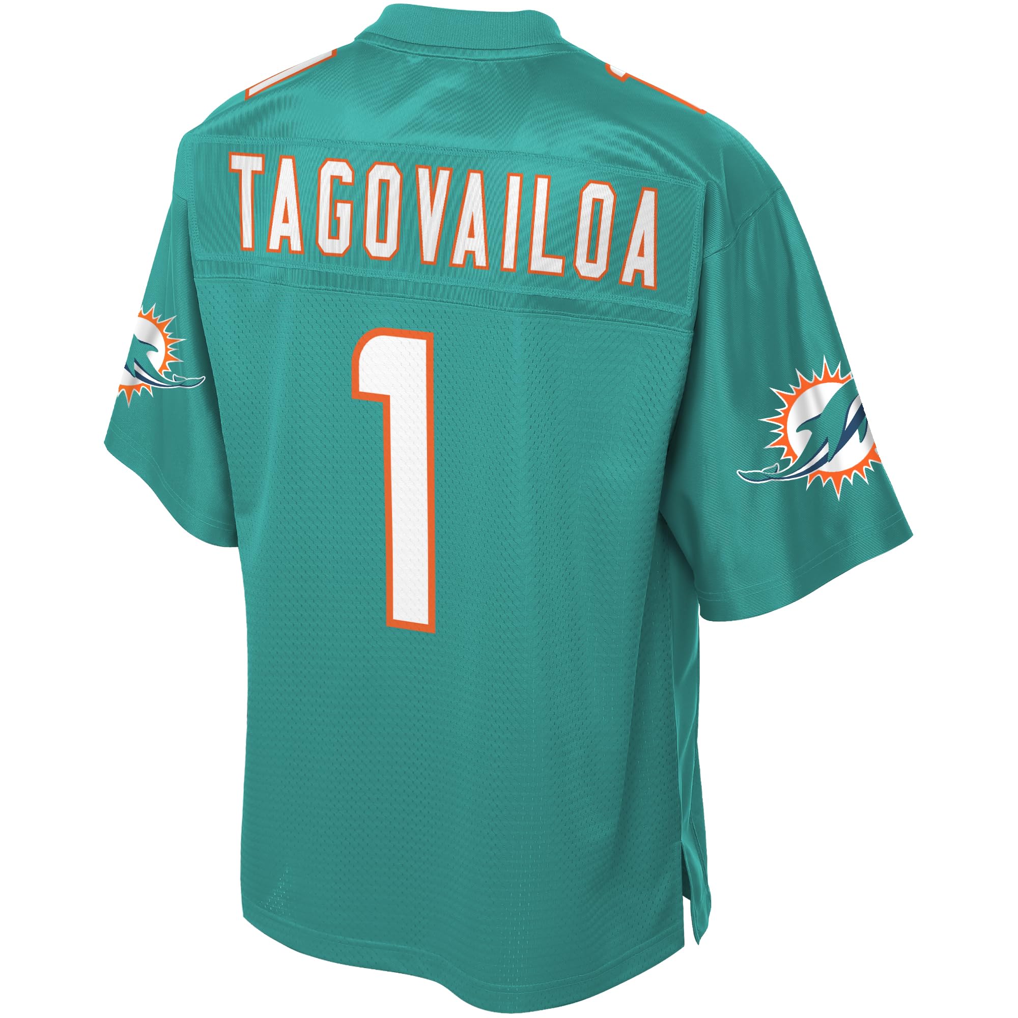 NFL PRO LINE Men's Tua Tagovailoa Aqua Miami Dolphins Logo Player Jersey