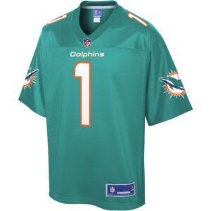 NFL PRO LINE Men's Tua Tagovailoa Aqua Miami Dolphins Logo Player Jersey