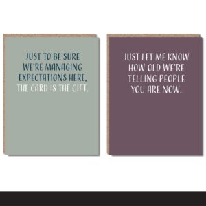 Modern Wit Happy Birthday Card - Single 4.25 X 5.5 Greeting Card With Envelope, Blank Inside, Funny Cards For Men And Women, Funny Birthday Cards For Men And Women