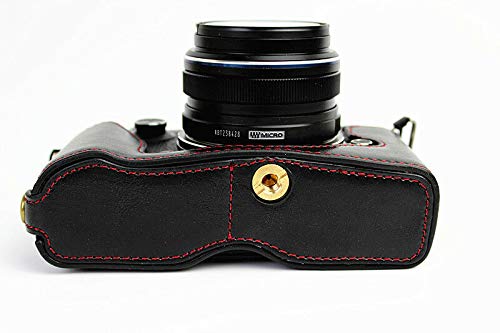 PU Leather Half Body Camera Cover Bag bottom Case For Olympus Pen-F camera ( Pen F)