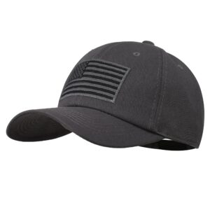 american flag hat men women adjustable usa baseball cap low profile plain dad hat outdoor ball cap dark gray