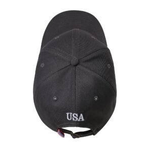 American Flag Hat Men Women Adjustable USA Baseball Cap Low Profile Plain Dad Hat Outdoor Ball Cap Dark Gray