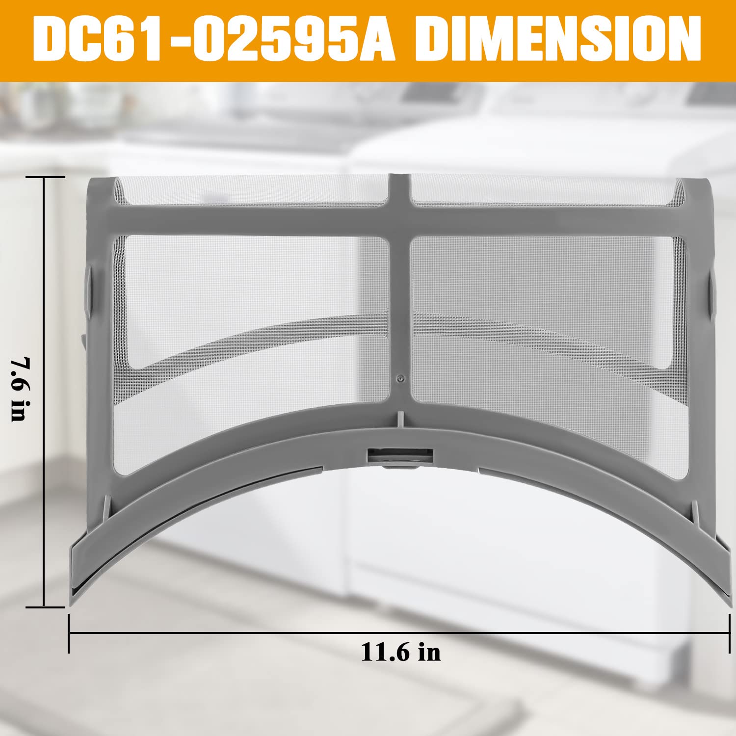 Improvedhand DC61-02595A Dryer Lint Trap Screen Replacement for Samsung Dryer, Replaces Part # 2069505, AP4578777, PS4206799, EAP4206799