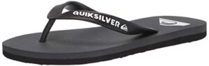 quiksilver men's molokai 3 point flip flop sandal, grey 1, 10