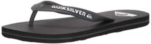 quiksilver men's molokai 3 point flip flop sandal, black 1, 11