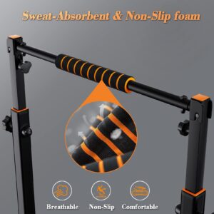 Sportsroyals Dip Bar, Adjustable Parallel Bars for Home Use, Dip Station with 6 Height Level & 1200LBS Weight Limit