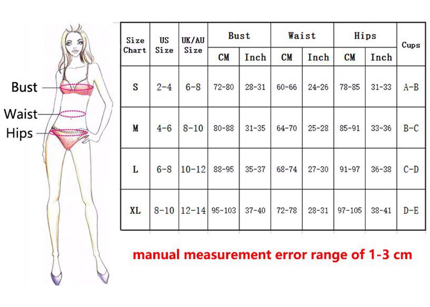 Balimtoy Summer Bikini Sets for Women Sexy V Neck Push Up Bathing Suits High Cut Thong Two Piece Cheeky Swimsuit Black S