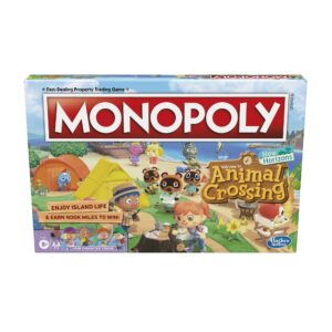 monopoly animal crossing new horizons edition board game for kids ages 8 and up, fun game to play for 2-4 players