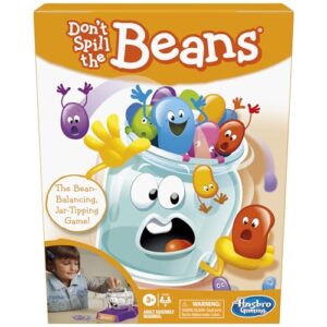 hasbro gaming don't spill the beans game for kids, easy and fun balancing game for kids ages 3 and up, preschool games for 2 players, kids board games