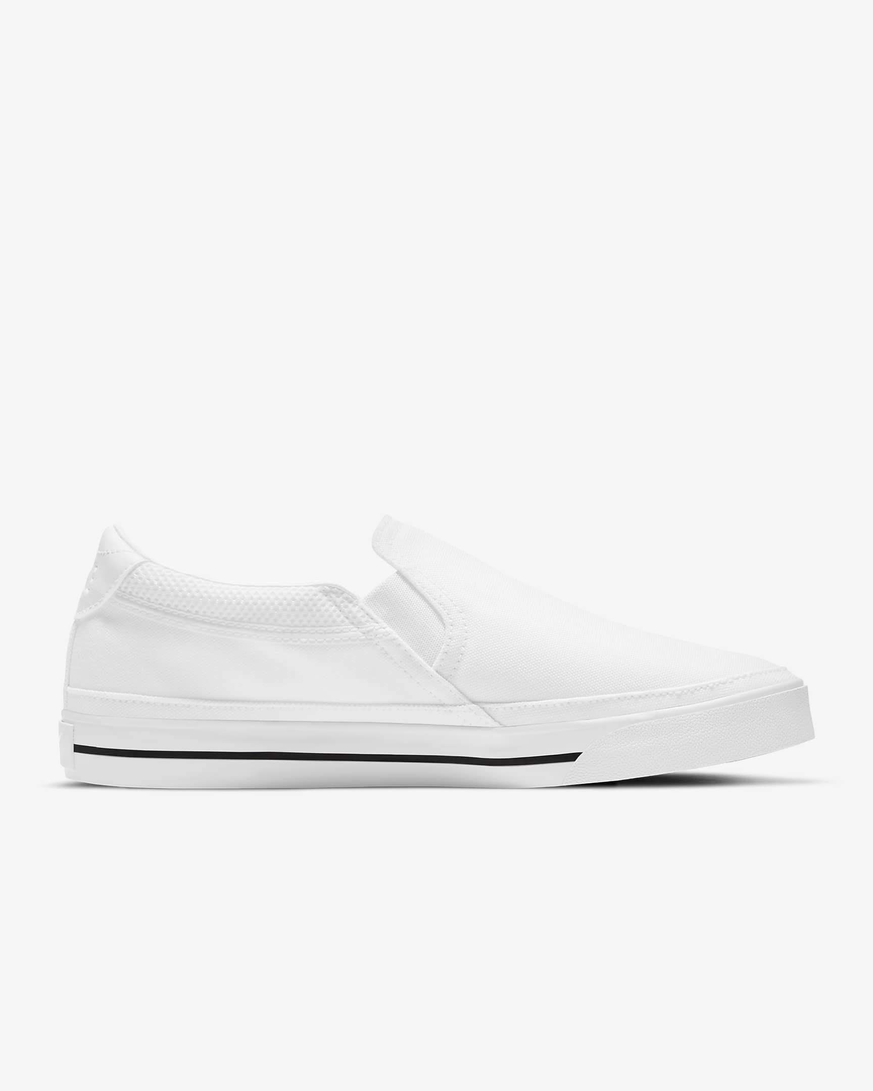 Nike Womens Court Legacy Canvas Slip On White Size 11