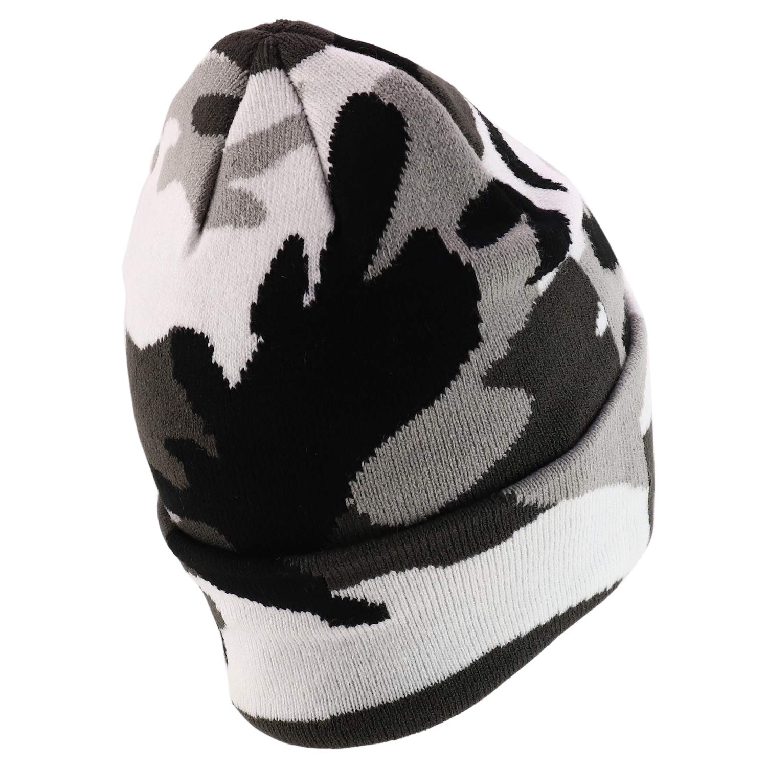 Trendy Apparel Shop Winter Camo Cuff Folded Beanie Hat - Urban