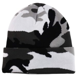 Trendy Apparel Shop Winter Camo Cuff Folded Beanie Hat - Urban