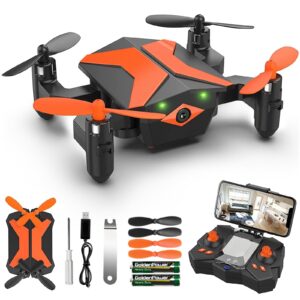 attop mini drone with camera - fpv drones for kids, rc quadcopter kids drone with app fpv video, voice control, altitude hold, headless mode, trajectory flight, foldable drone girls gifts boy toys