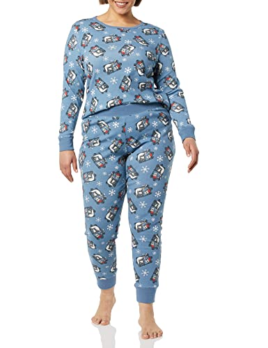 Amazon Essentials Disney | Marvel | Star Wars Unisex Kids' Snug-Fit Cotton Pajama Sleepwear Sets, Nightmare Santa Jack, 12