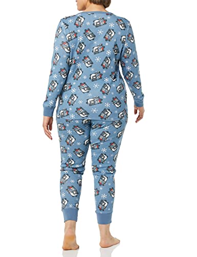 Amazon Essentials Disney | Marvel | Star Wars Unisex Kids' Snug-Fit Cotton Pajama Sleepwear Sets, Nightmare Santa Jack, 12