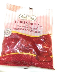 (1) 10oz bag coastal bay cinnamon flavored hard candy