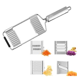 Ubrand Multifunctional 4 in 1 Vegetable Slicer Cheese Grater Potato Grater Peeler Adjustable Kitchen Tool fit for Salad Fries Chips and All Vegetable