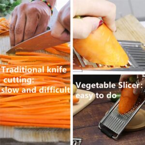 Ubrand Multifunctional 4 in 1 Vegetable Slicer Cheese Grater Potato Grater Peeler Adjustable Kitchen Tool fit for Salad Fries Chips and All Vegetable