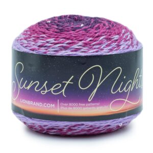 lion brand yarn (1 skein) sunset nights yarn, santorini