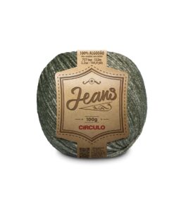 circulo jeans cotton yarn, 100% brazilian cotton yarn - cotton yarn for crocheting and knitting, yarn art jeans- dk weight yarn, 144yds and 3.5 oz, color 8751