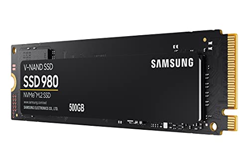 SAMSUNG 980 SSD 500GB PCle 3.0x4, NVMe M.2 2280, Internal Solid State Drive, Storage for PC, Laptops, Gaming and More, HMB Technology, Intelligent Turbowrite, Speeds up-to 3,500MB/s, MZ-V8V500B/AM