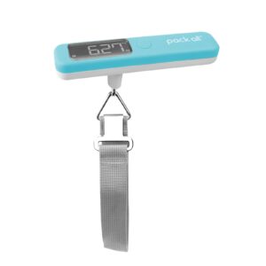 pack all 110 lbs luggage scale, digital handheld luggage scale, travel weight scale for luggage with backlit lcd display, battery included (blue)