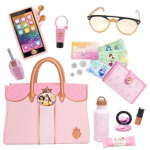 disney princess style collection deluxe tote bag & essentials [amazon exclusive], pink