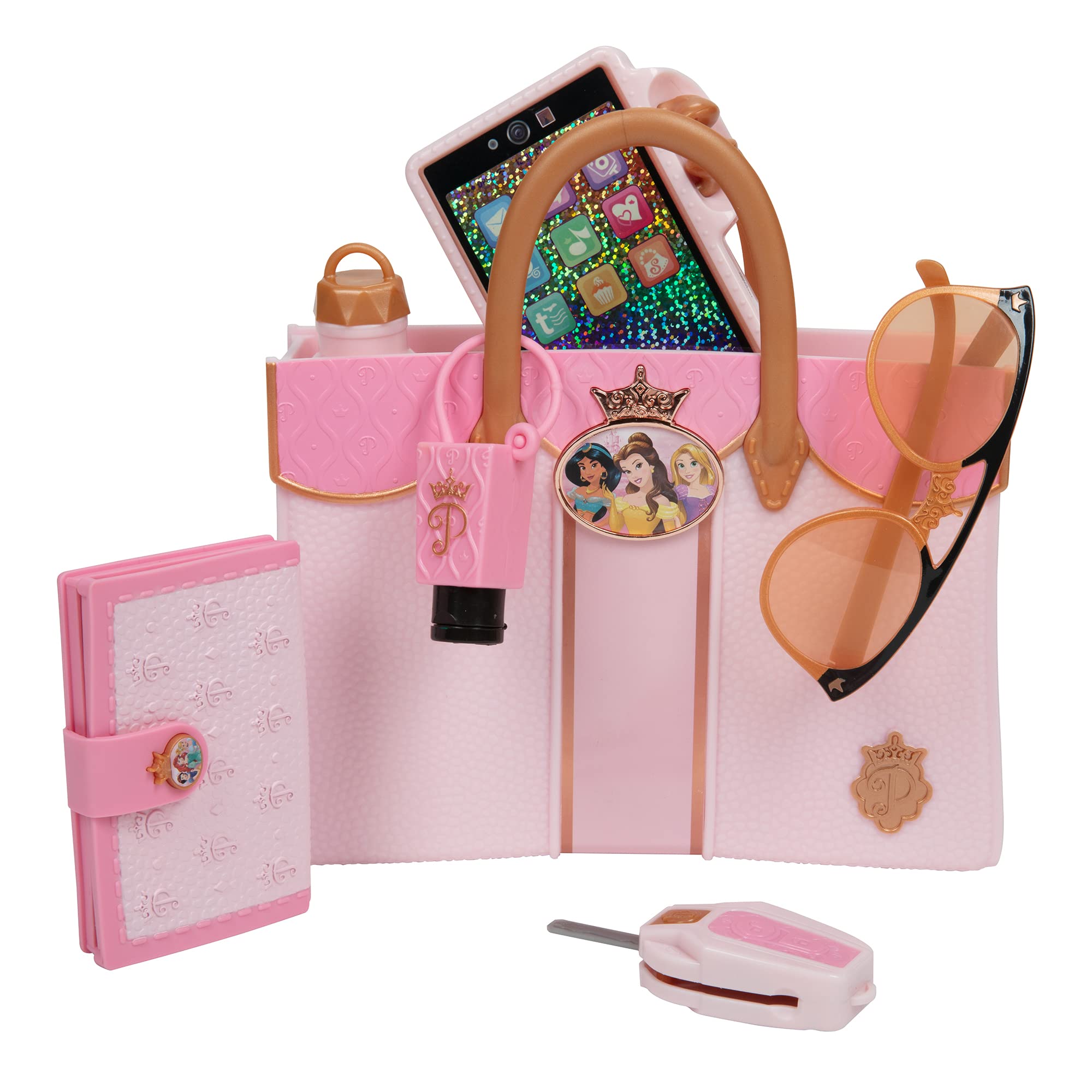 Disney Princess Style Collection Deluxe Tote Bag & Essentials [Amazon Exclusive], Pink