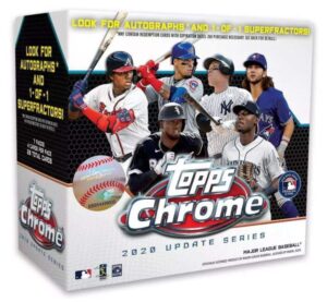 topps mlb chrome updates baseball trading card mega box