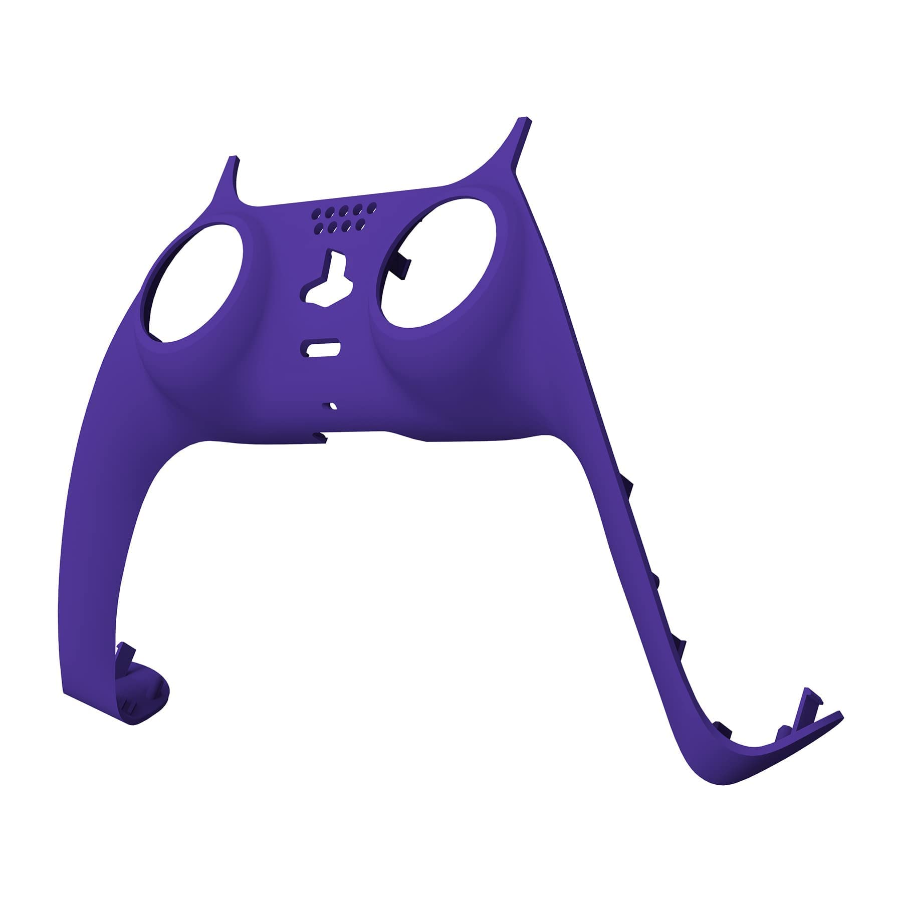 eXtremeRate Purple Decorative Trim Shell Compatible with ps5 Controller, Soft Touch DIY Replacement Clip Shell, Custom Plates Cover Compatible with ps5 Controller with Accent Rings