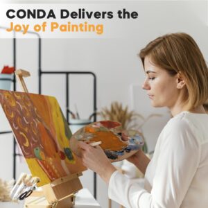 conda Canvases for Painting 8 x 10 inch, 48 Pack Value Bulk Blank White Canvas Boards, Primed, 100% Cotton, Quality Acid Free Artist Canvas Panels for Painting Acrylics Watercolor & Oil