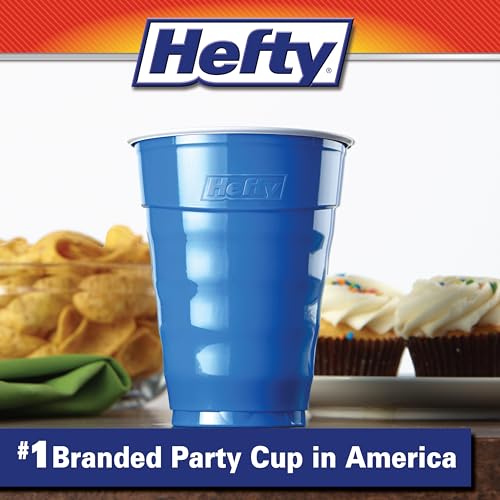 Hefty Marine Blue 18 Ounce Party Cups, 120 Count