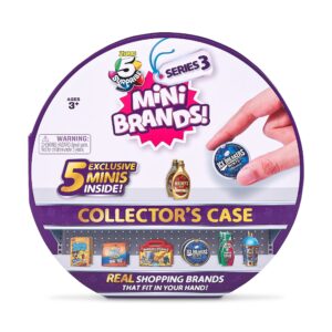 5 surprise mini brands series 3 collector's case - store & display 30 minis with 5 exclusive minis by zuru, multi