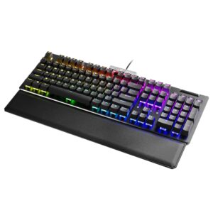 EVGA Z15 RGB USB Gaming Keyboard, RGB Backlit LED, Hotswappable Mechanical Kailh Speed Silver Switches (Linear), 821-W1-15US-KR, Black