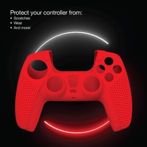 Verbatim Anti-Slip Silicone Skin Protective Cover for use with Playstation® 5 DualSense™ Wireless Controllers – 2pk – Black, Red