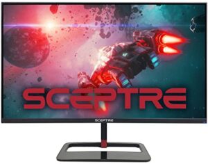 sceptre 32 inch qhd ips monitor hdr400 2560x1440 displayport up to 144hz 1ms 120% srgb height adjustable, build-in speakers gunmetal black (e325b-qpn168)