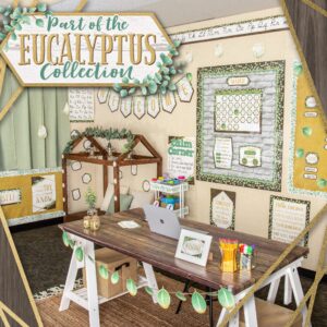 Teacher Created Resources Eucalyptus Straight Rolled Border Trim - 50ft - Decorate Bulletin Boards, Walls, Desks, Windows, Doors, Lockers, Schools, Classrooms, Homeschool & Offices