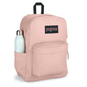 JanSport SuperBreak Plus Backpack with Padded 15-inch Laptop Sleeve and Integrated Bottle Pocket - Spacious and Durable Daypack for Work and Travel - Misty Rose