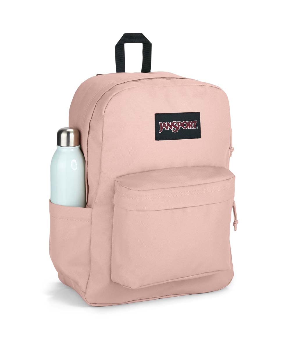 JanSport SuperBreak Plus Backpack with Padded 15-inch Laptop Sleeve and Integrated Bottle Pocket - Spacious and Durable Daypack for Work and Travel - Misty Rose