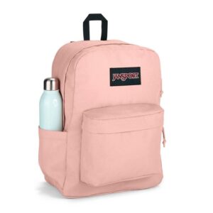 JanSport SuperBreak Plus Backpack with Padded 15-inch Laptop Sleeve and Integrated Bottle Pocket - Spacious and Durable Daypack for Work and Travel - Misty Rose